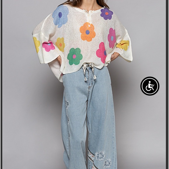 POL | Sweaters | Pol Flower Sweater | Poshmark